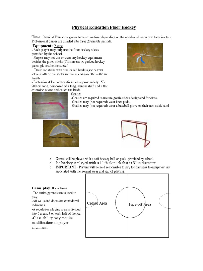Floor Hockey Study Guide | PDF | Variations Of Hockey | Gaming