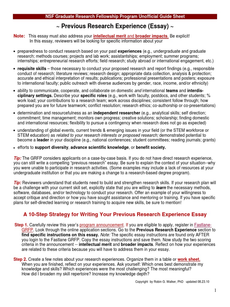 Previous Research Experience | Download Free PDF | Science, Technology ...