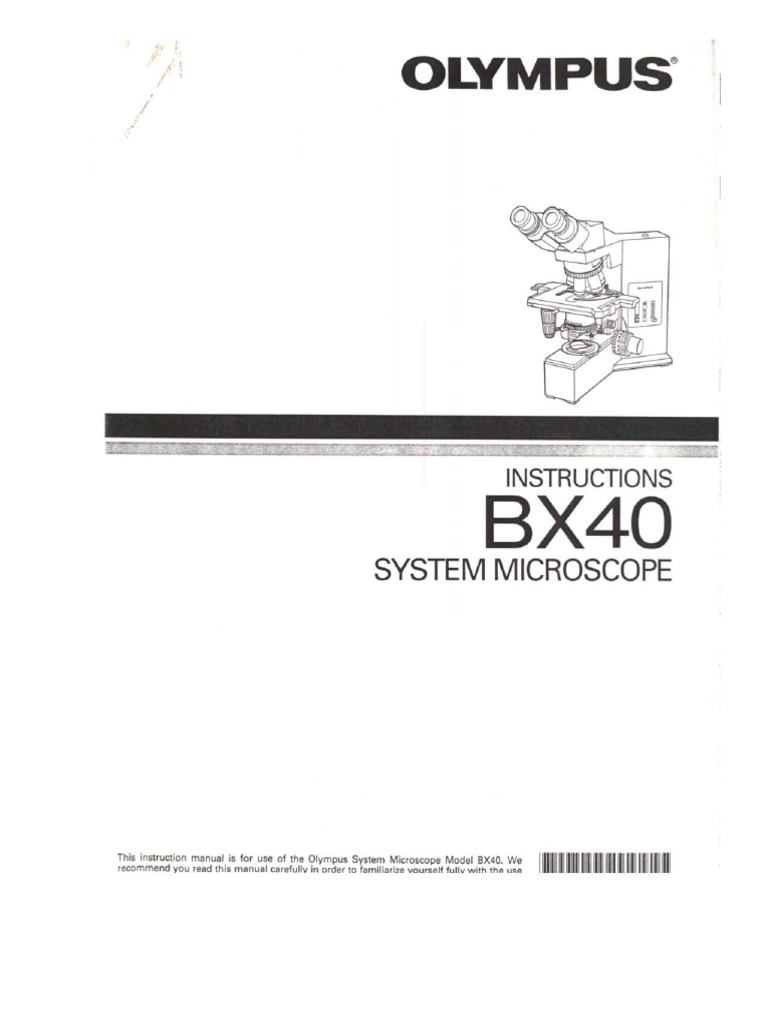 Manual de Usuario Olympus BX 40 | PDF | Business