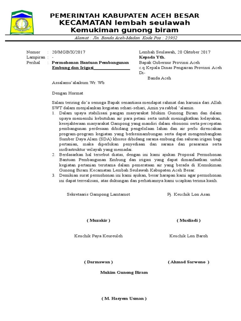 Proposal Mukim Gunong Biram | PDF