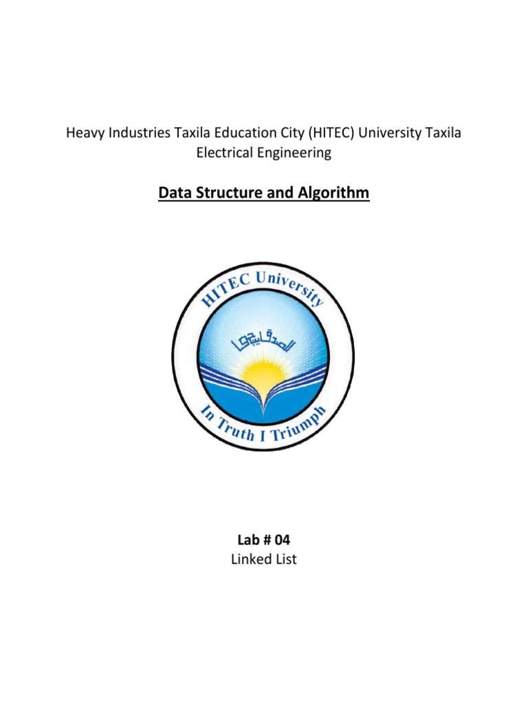 Lab 04 Data Structure And Algorithm Pdf Array Data Structure Pointer Computer