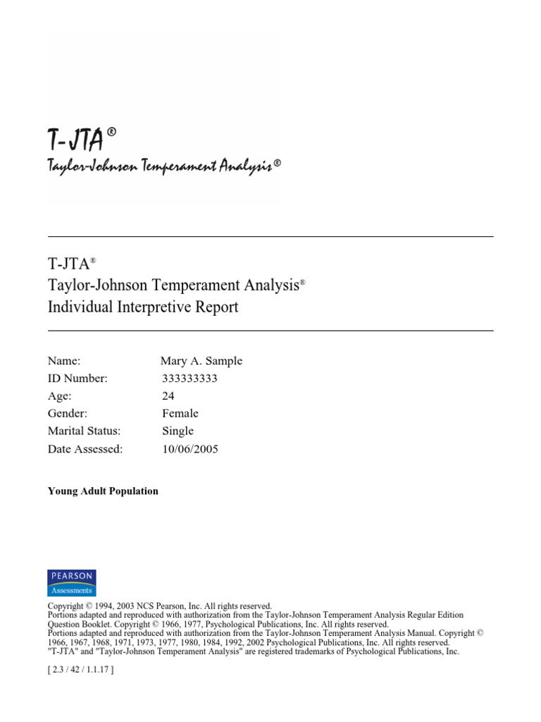 TJTA Individual Interpretive | PDF | Empathy | Interpersonal Relationships