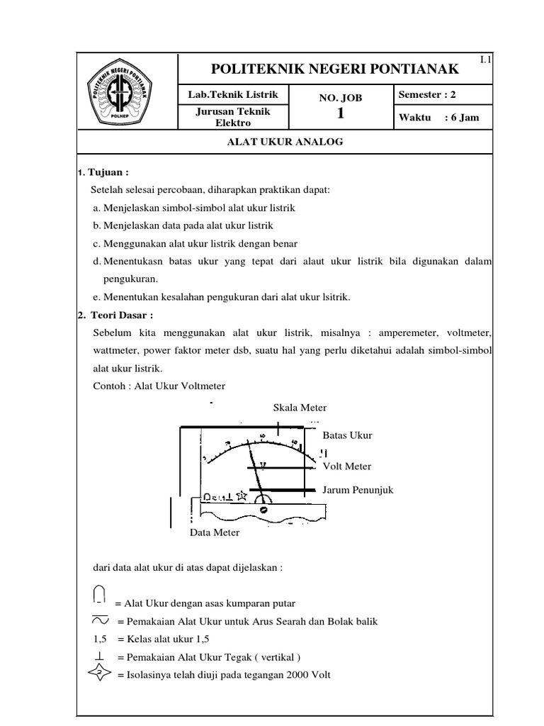 Contoh Alat Ukur Analog Listrik | PDF
