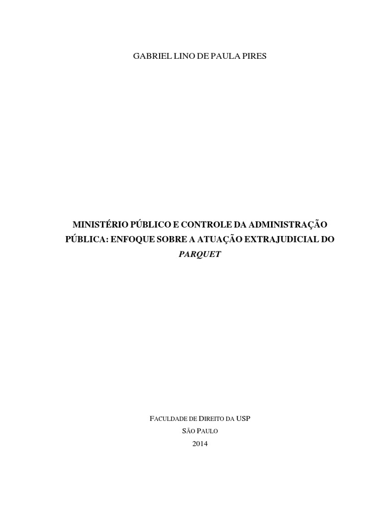 Primeira Parte Gabriel Lino de Paula Pires | PDF | Ministério ...