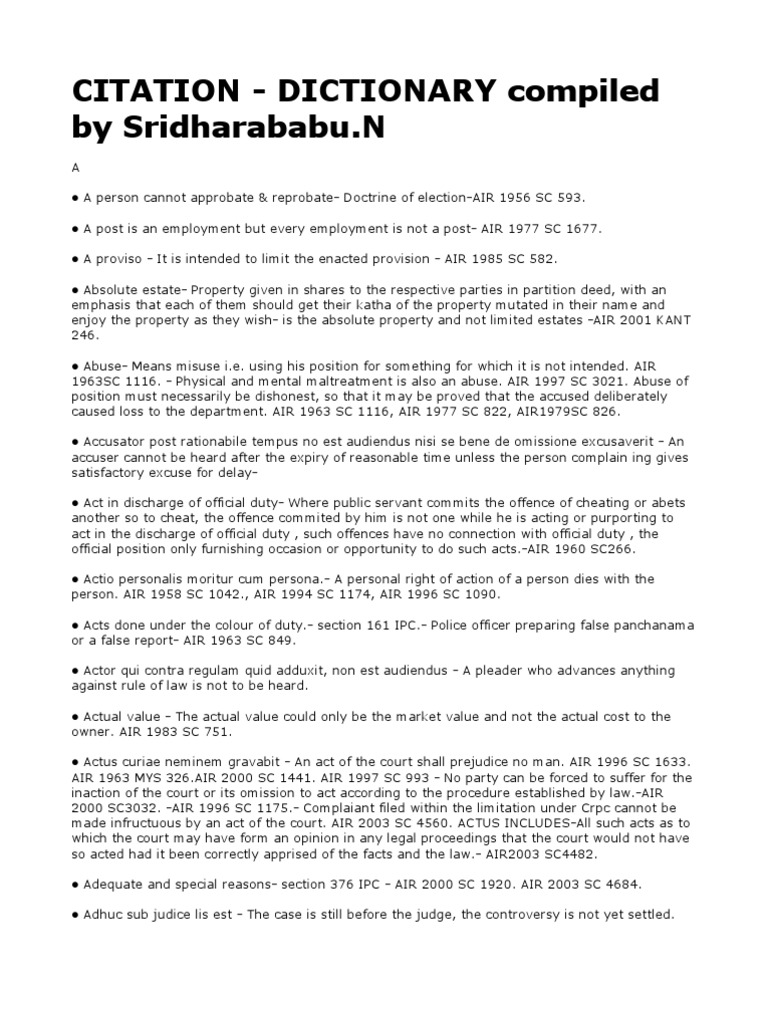 Citation - Dictionary Compiled by Sri... | PDF | Probation | Apprenticeship