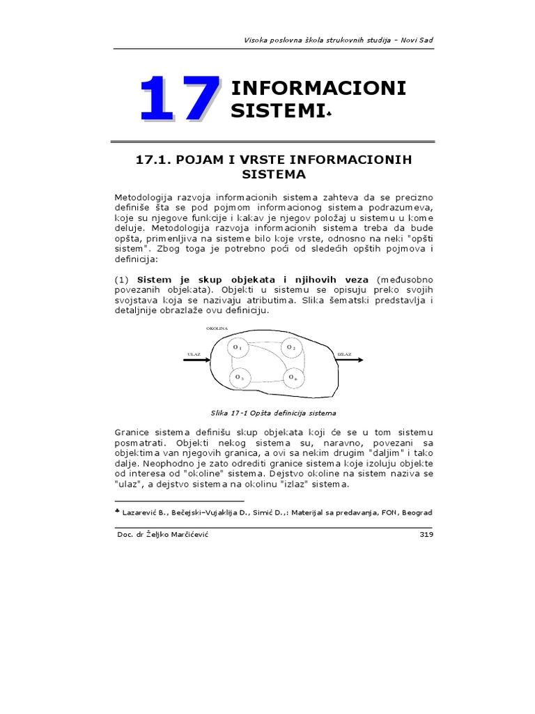 Pojam I Vrste Informacionih Sistema 2 PDF | PDF