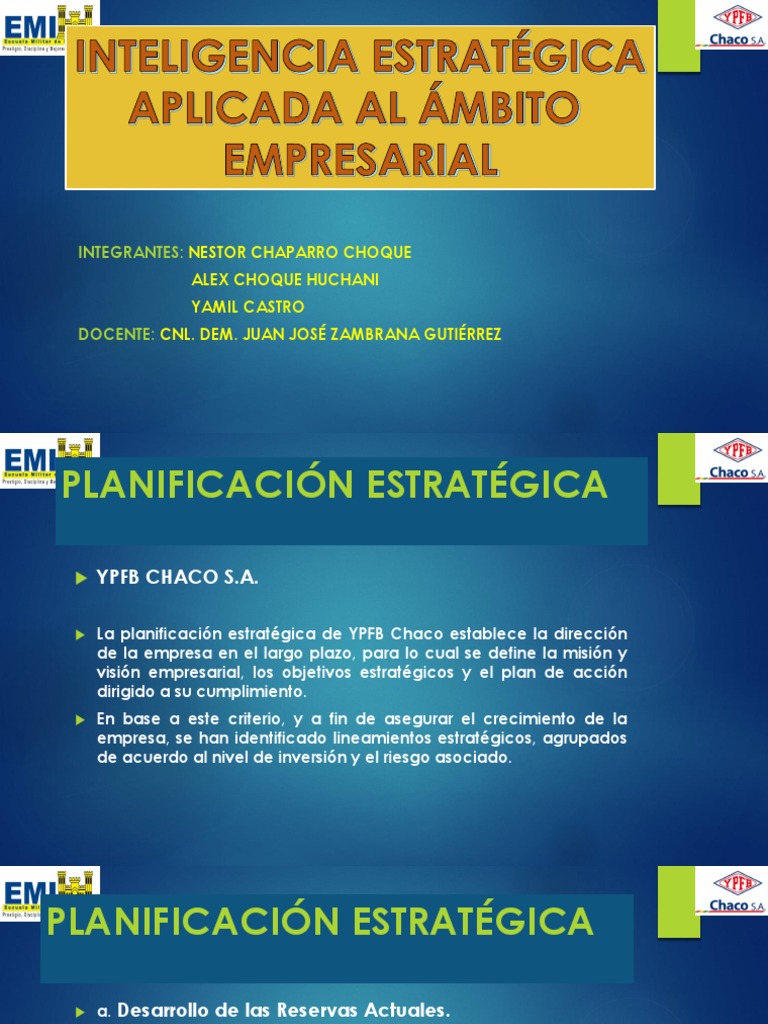 Inteligencia Estratégica - Empresarial | PDF | Planificación ...