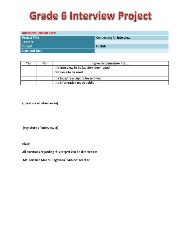 Interview Consent Form | PDF