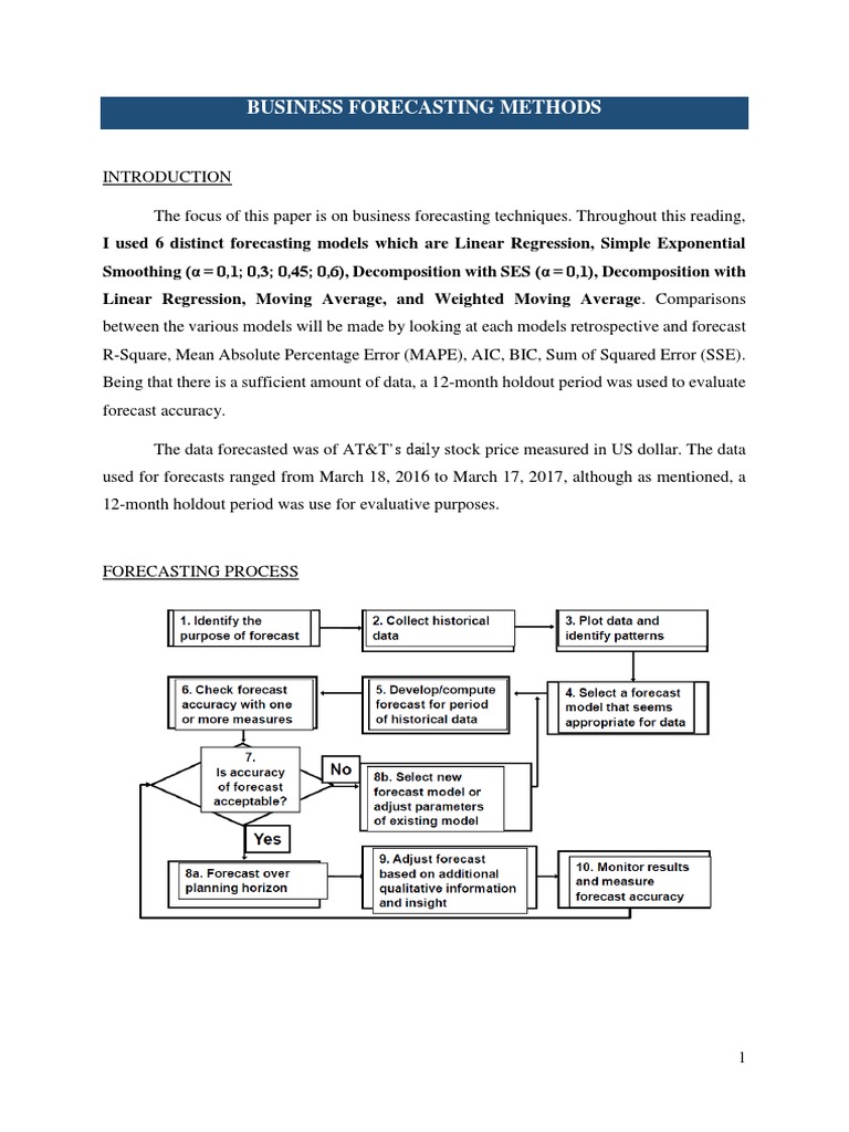 Business Forecasting Methods | PDF