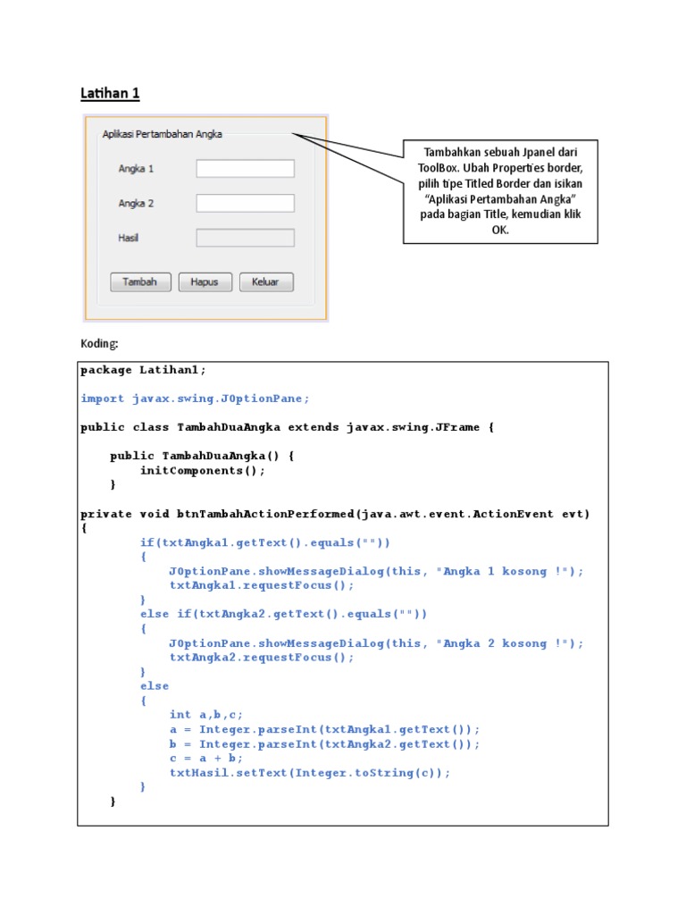 Modul GUI Java | PDF | Computer Data | Computer Engineering