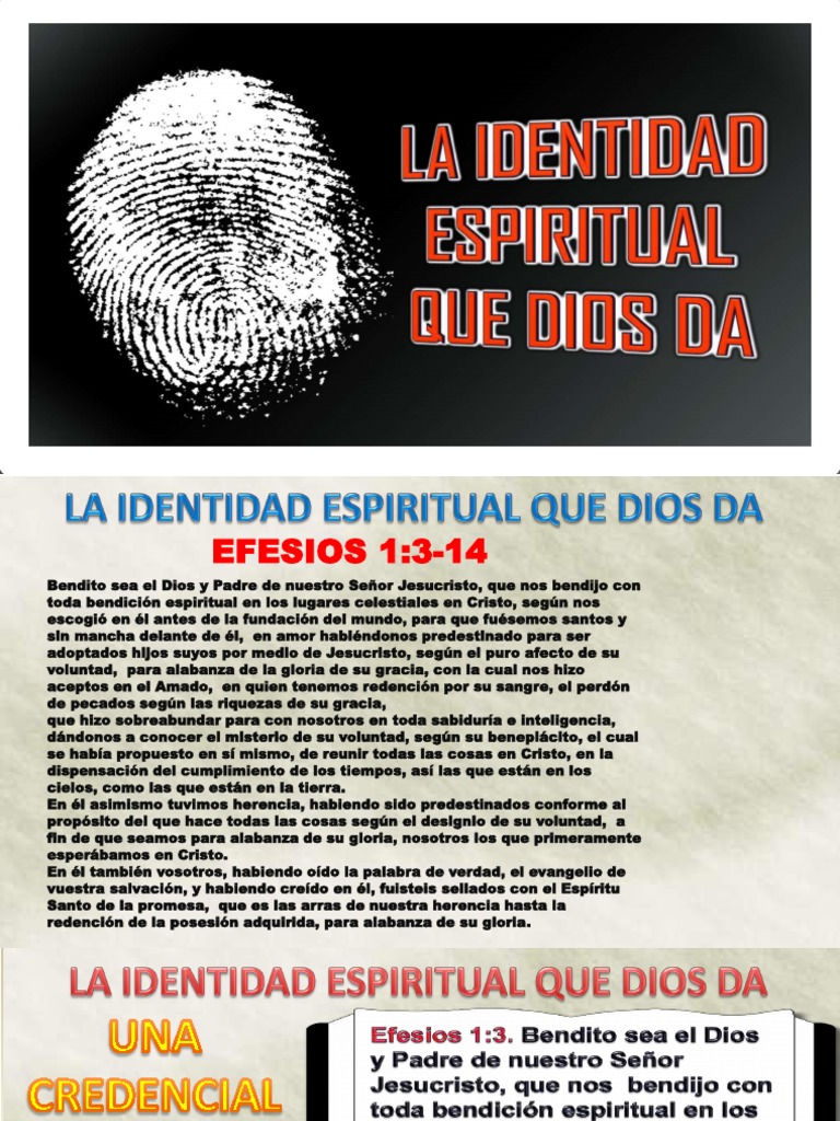 La Identidad Que Dios Da | PDF | Dios en el cristianismo | Cristo (título)