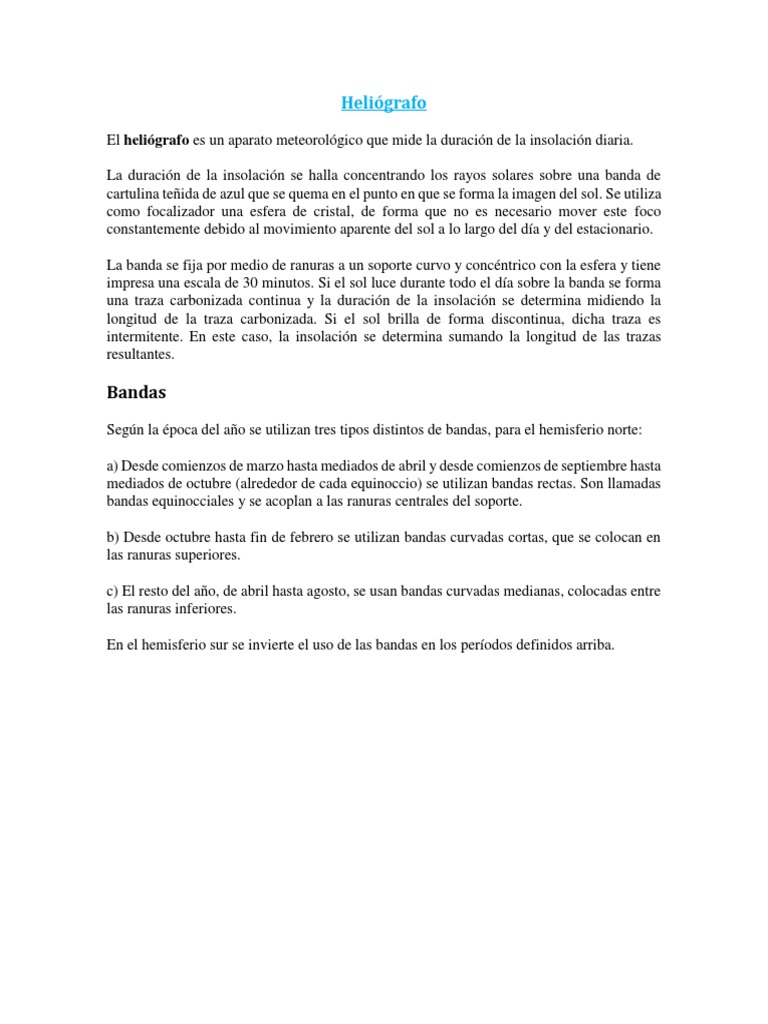 Heliógrafo | PDF | Física Aplicada e Interdisciplinaria | Science