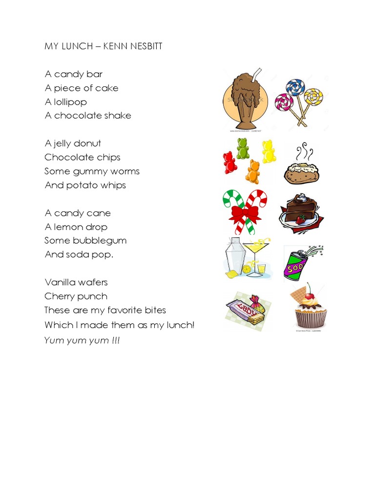 (Poem) My Lunch | PDF | Confectionery | Theobroma