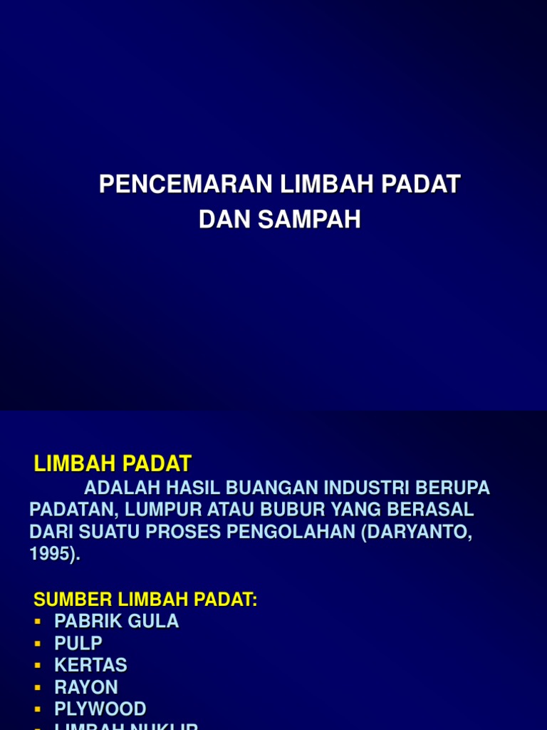 Limbah Padat | PDF | Sains & Matematika | Teknologi & Rekayasa