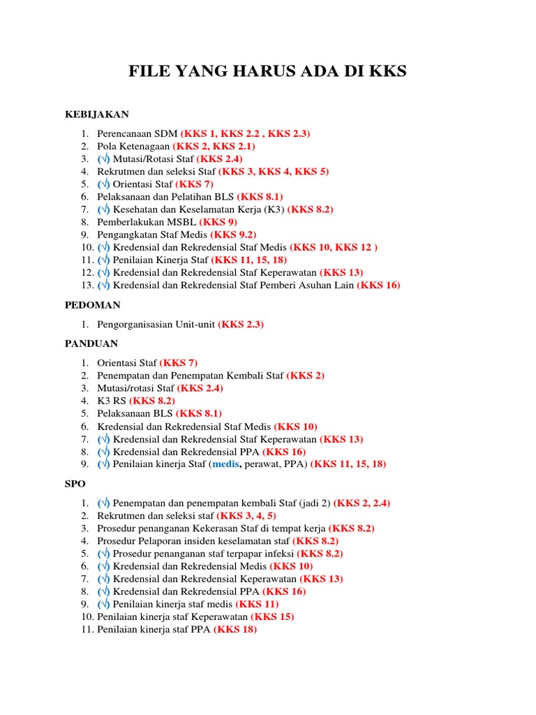 Kebijakan, Pedoman, Panduan, Spo, Program, SK | PDF