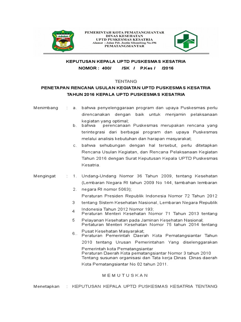 4.1.1.4 SK Ruk | PDF | Pengembangan Diri