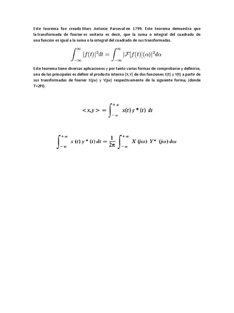 El teorema de Parseval: la conservación de la energía en el dominio de la frecuencia a través de ...