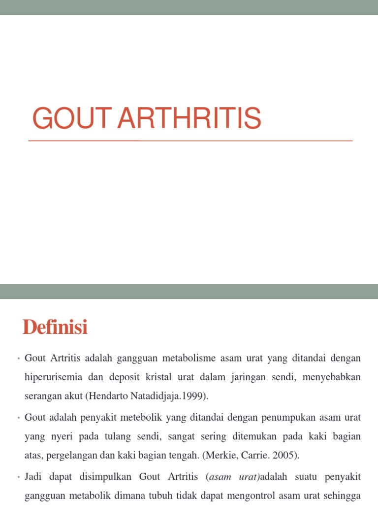 Gout Arthritis | PDF | Kesehatan Holistik