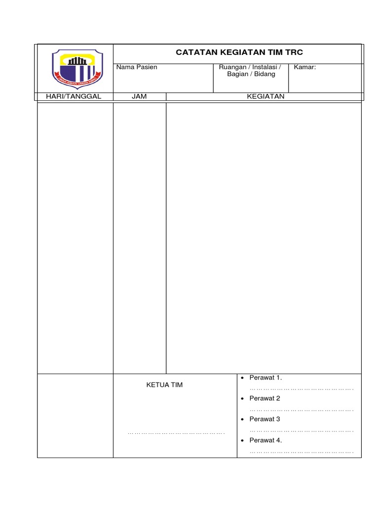 Form. Pencatatan Code Blue | PDF