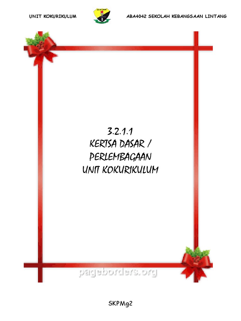 Kulit Dalam Fail SKPMg2 3.2.1 Ketetapan Pelaksanaan Kokurikulum | PDF