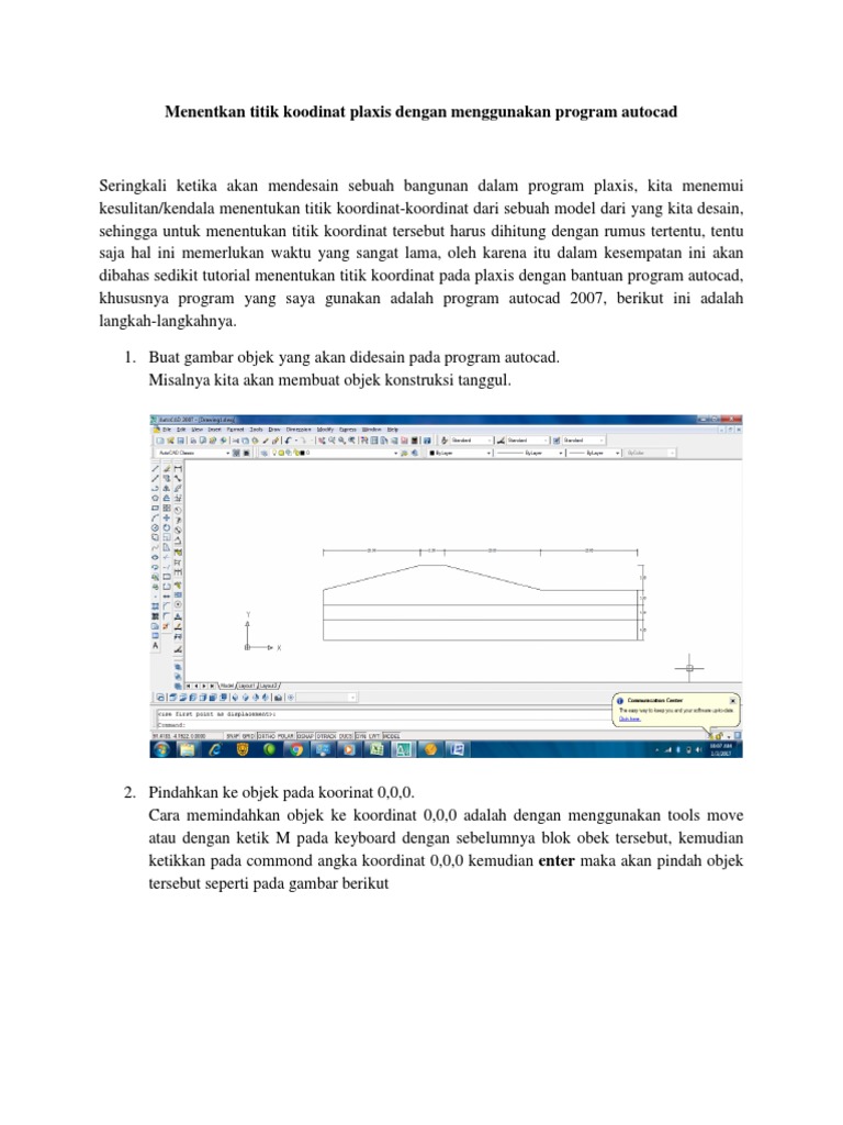 Membuat Titik Koordinat Pada Plaxis | PDF