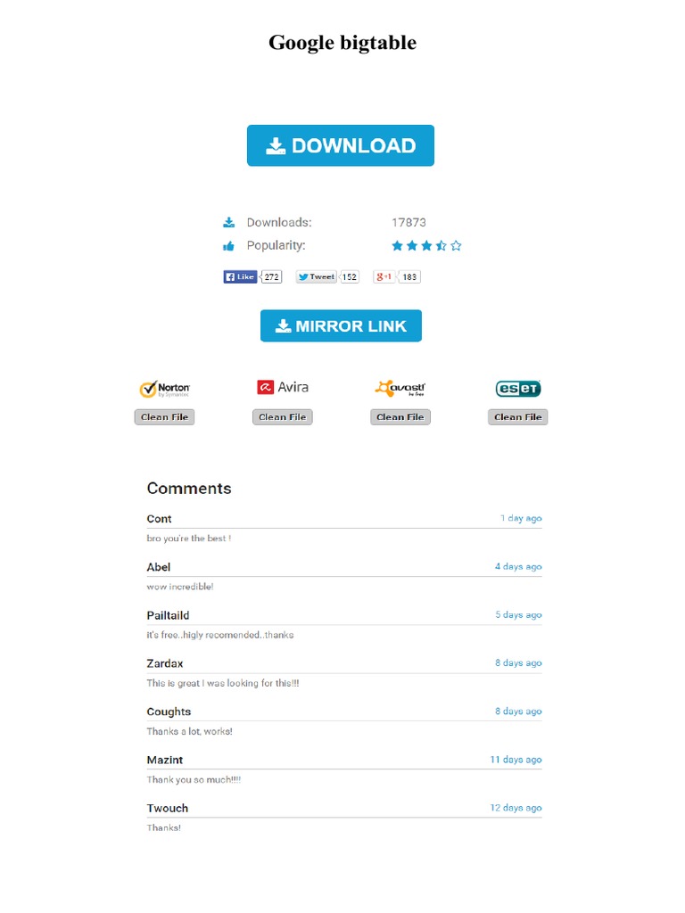 Google Bigtable | PDF | Scalability | Databases
