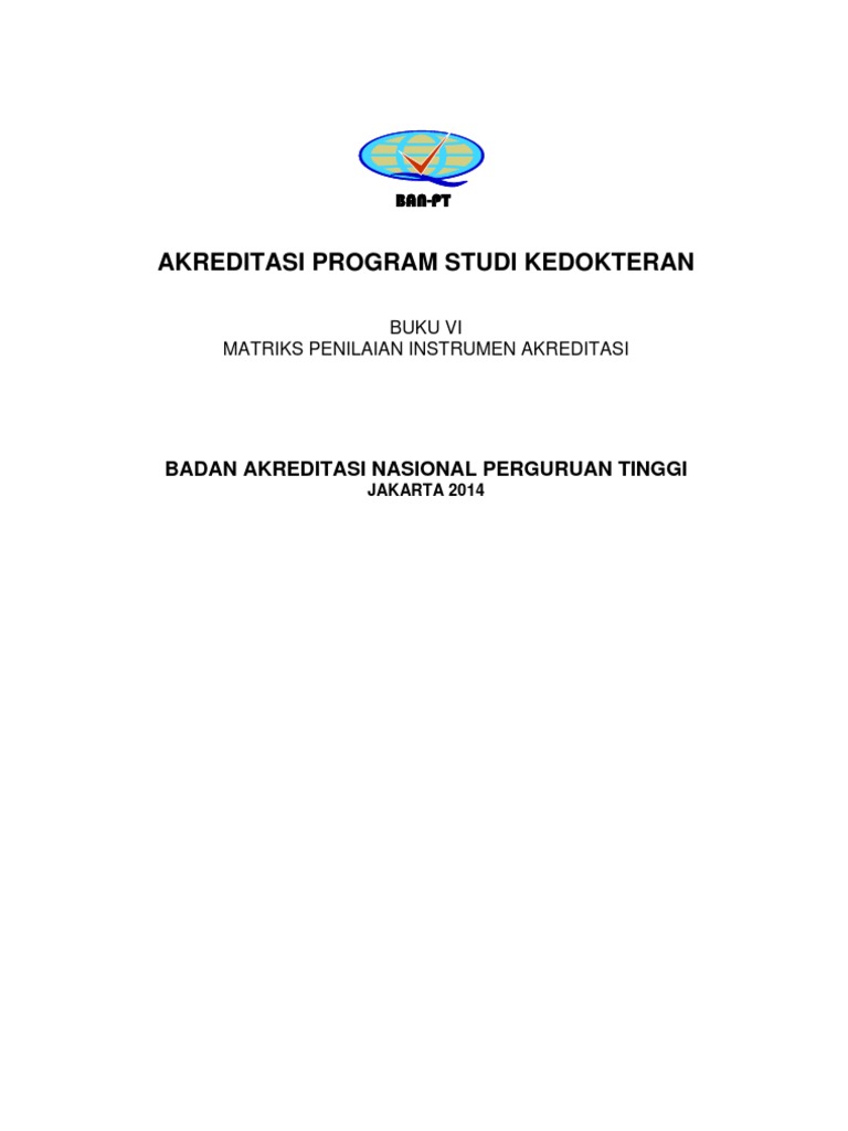 Panduan Matriks Penilaian Instrumen Akreditasi Program Studi Dokter | PDF
