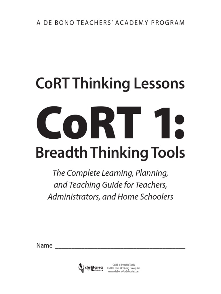 Cort Thinking Lessons | Download Free PDF | Intelligence Quotient ...