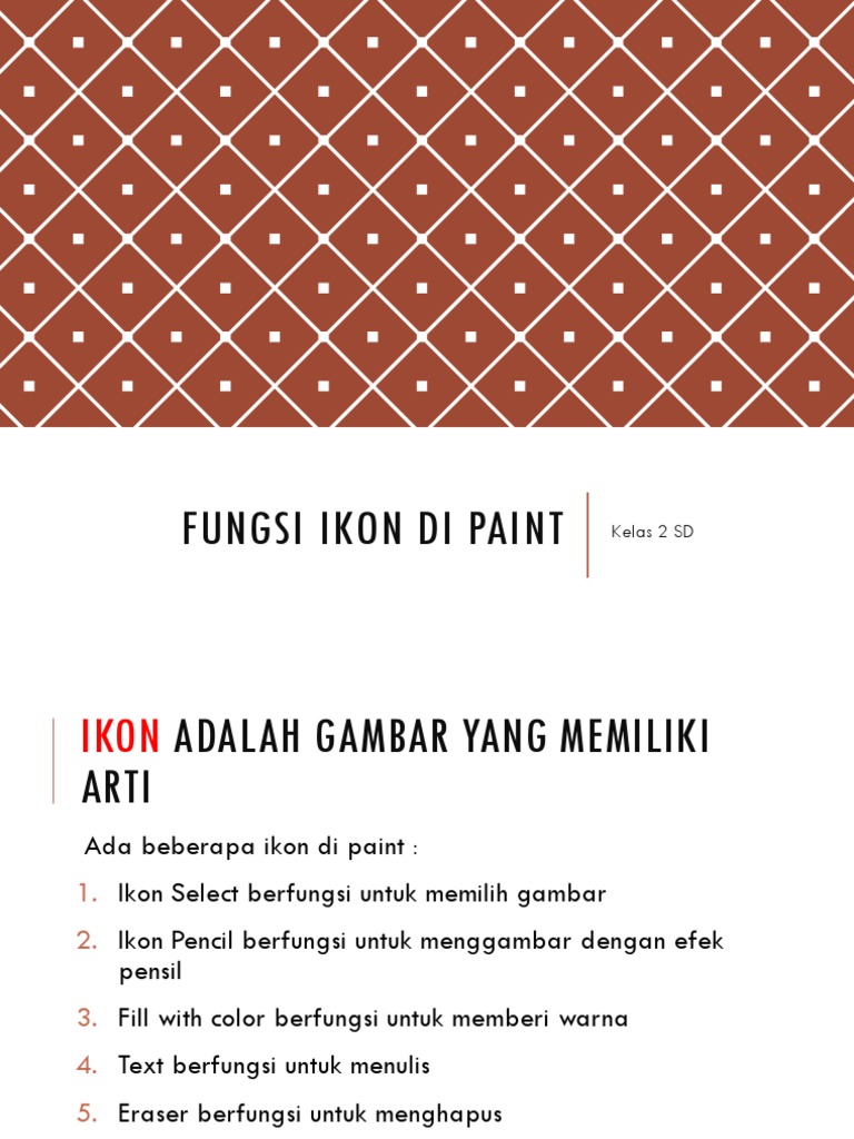 Fungsi Ikon dalam Program Paint | PDF