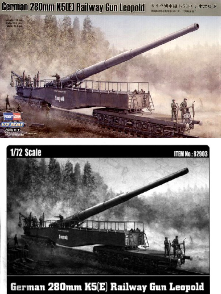 Hobby Boss German 280mm K5e Railway Gun Leopold 1-72-82903x 9031 | PDF