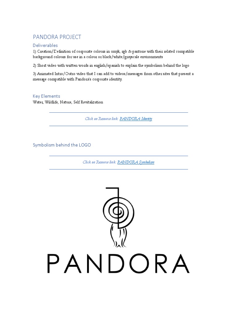 Pandora Project: Deliverables | PDF