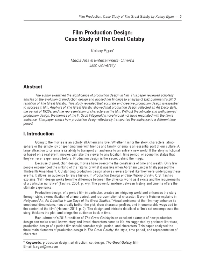 Case Study of Gatsby PDF | PDF | Art Deco | The Great Gatsby