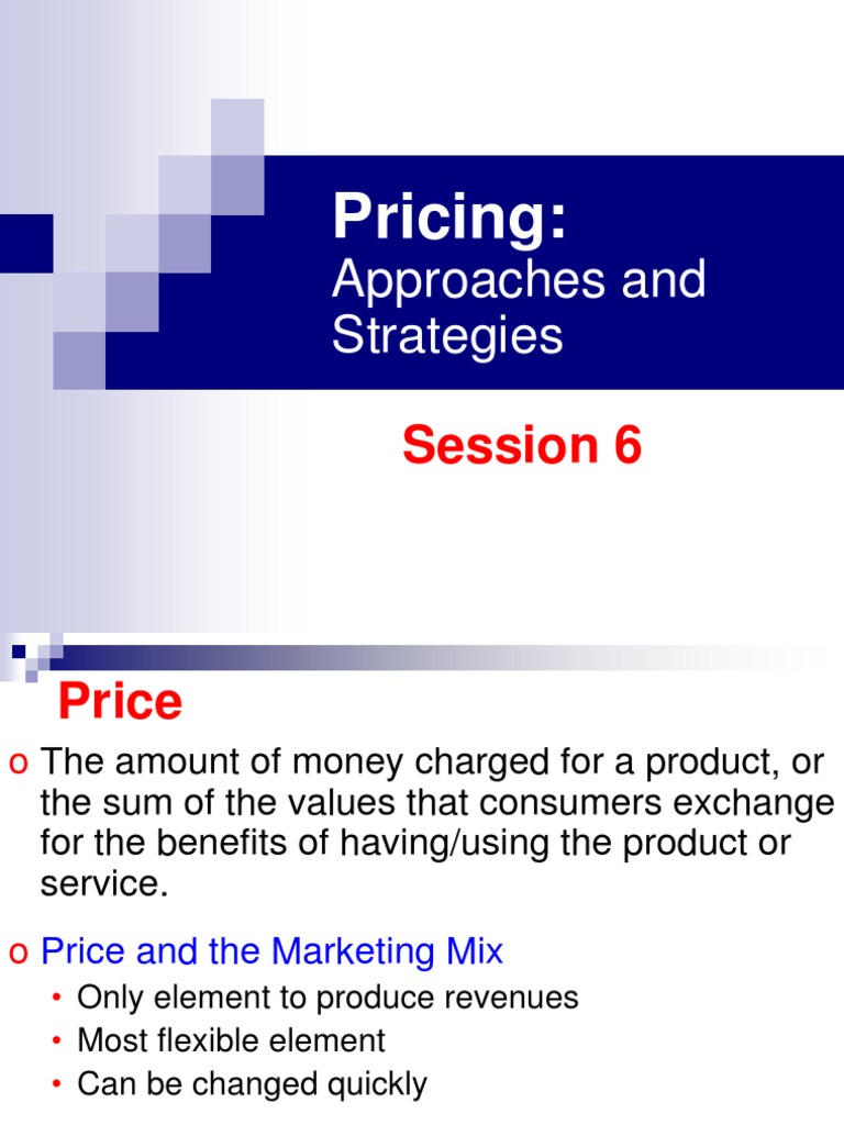 Session 6-Pricing (Marketing) | PDF | Pricing | Banks