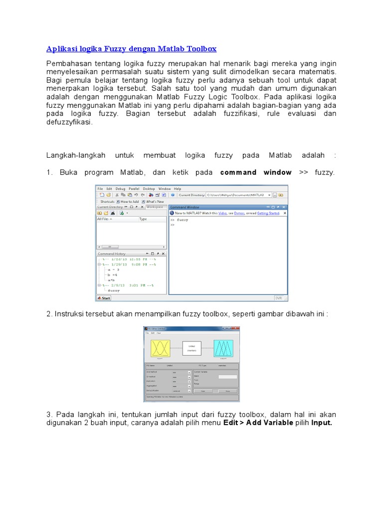 Aplikasi Logika Fuzzy Dengan Matlab Toolbox | PDF