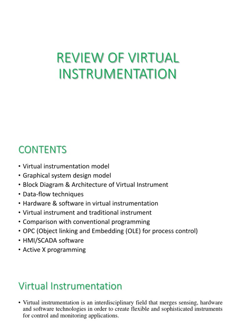 Virtual vs Traditional Instrumentation | PDF | Scada | Component Object ...