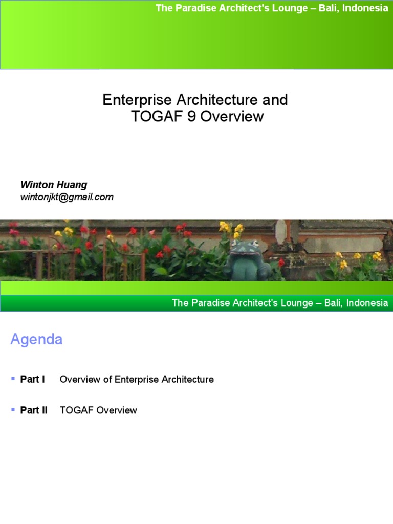 TOGAF 9 Enterprise Architecture Overview | PDF | Conceptual Model ...
