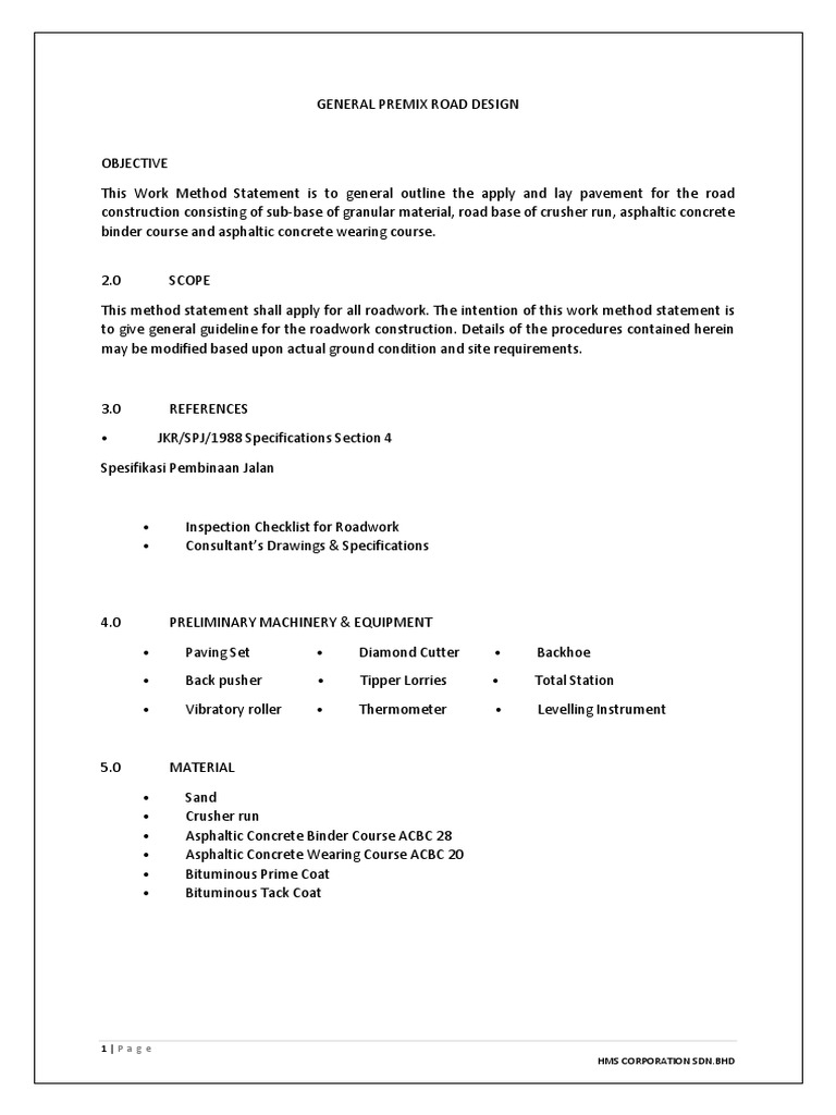 General Premix Road Design | PDF | Asphalt | Concrete