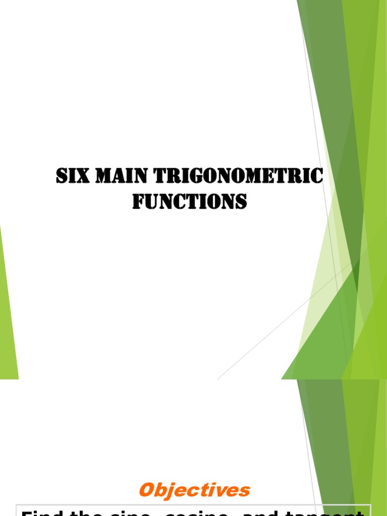 Six Main Trig Functions | PDF