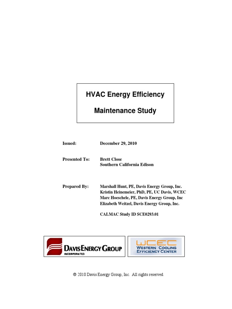 HVAC Energy Efficiency Maintenance Study | PDF | Hvac | Air Conditioning