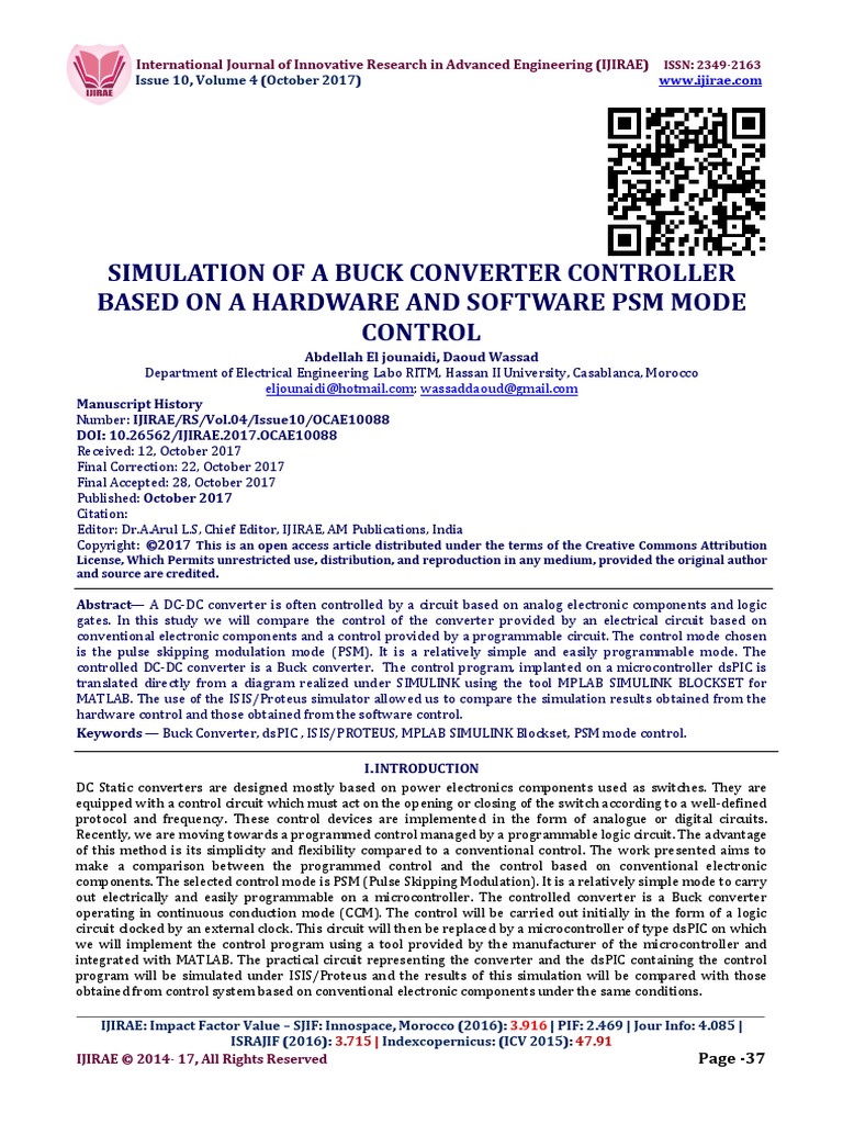 Simulation of A Buck Converter Controller Based On A Hardware and ...