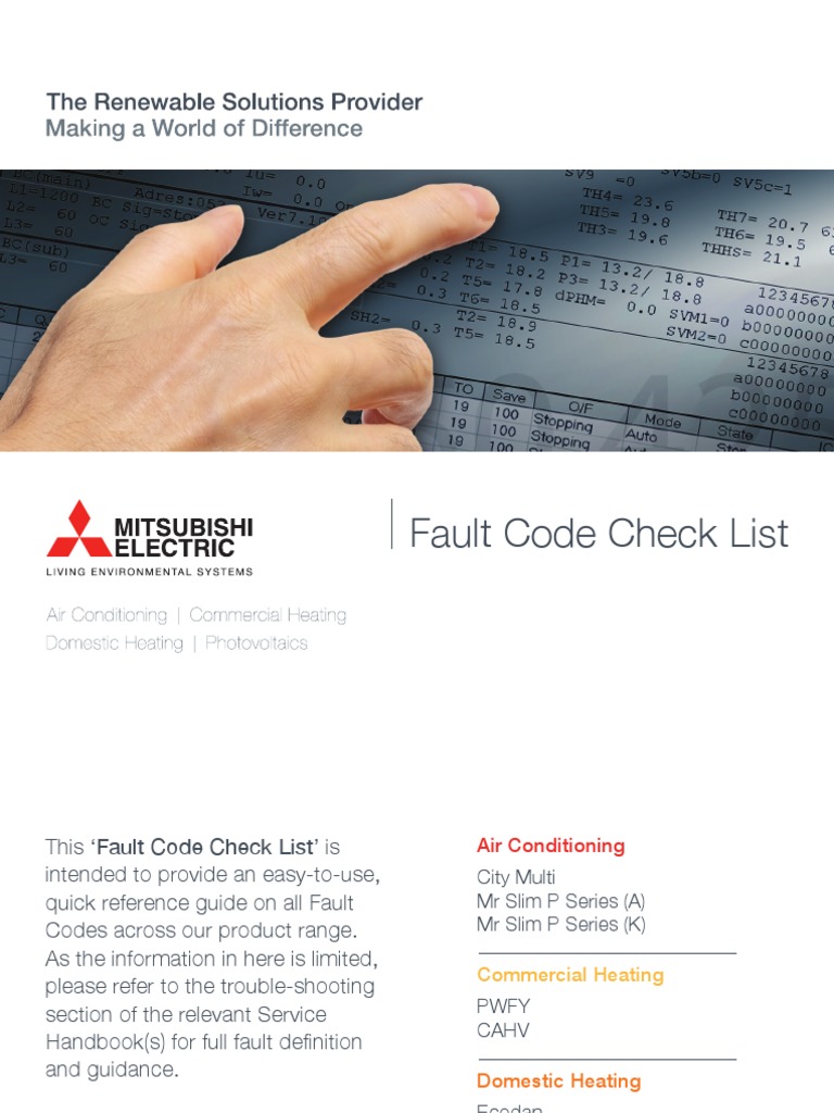 Mitsubishi Fault Codes PDF | PDF | Power Inverter | Power Supply