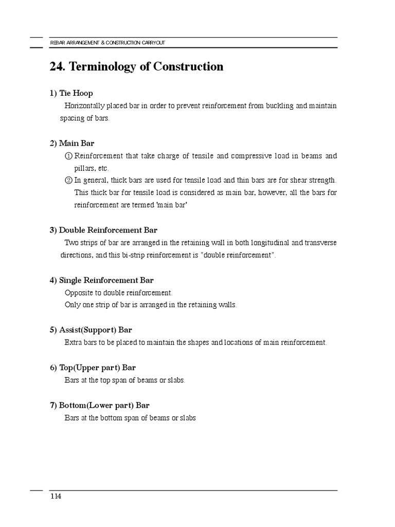 Terminology of Construction: 1) Tie Hoop | Download Free PDF | Strength ...