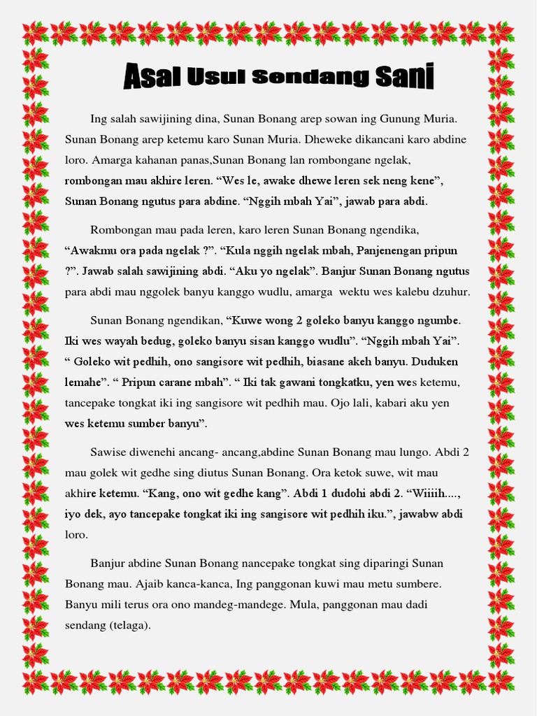 Asal Usul Sendang Sani | PDF