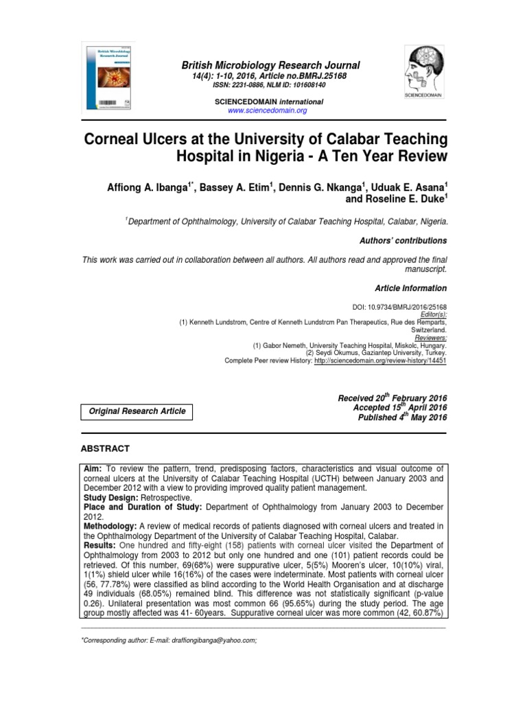 Jurnal Ulkus Kornea | PDF | Visual Impairment | Cornea