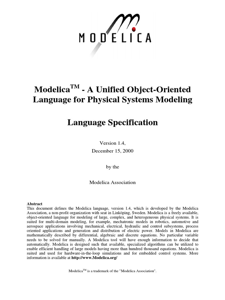 Modelica Spec 14 | PDF | Matrix (Mathematics) | Parameter (Computer Programming)