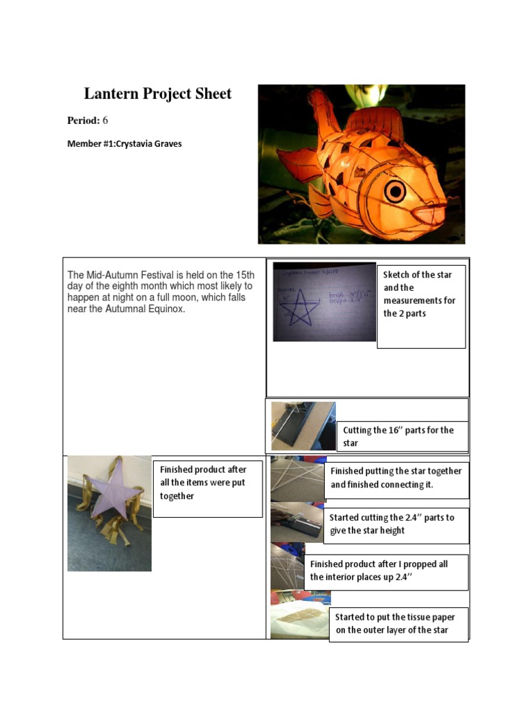 Lanterns Project Sheet | PDF