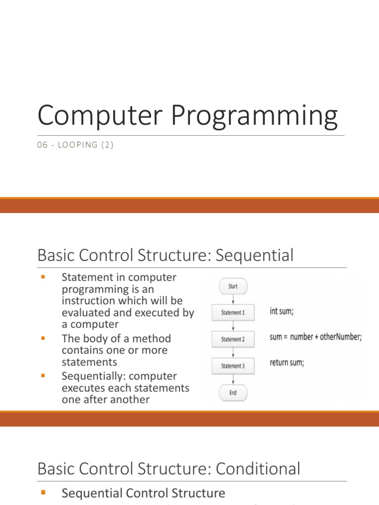Computer Programming: 06 - LOOPING | Download Free PDF | Control Flow | Software Engineering