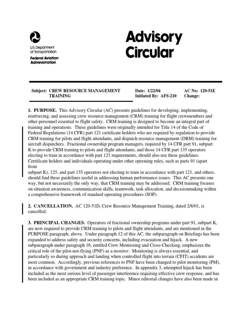FAA CRM Training | PDF | Air Traffic Control | Flight Attendant