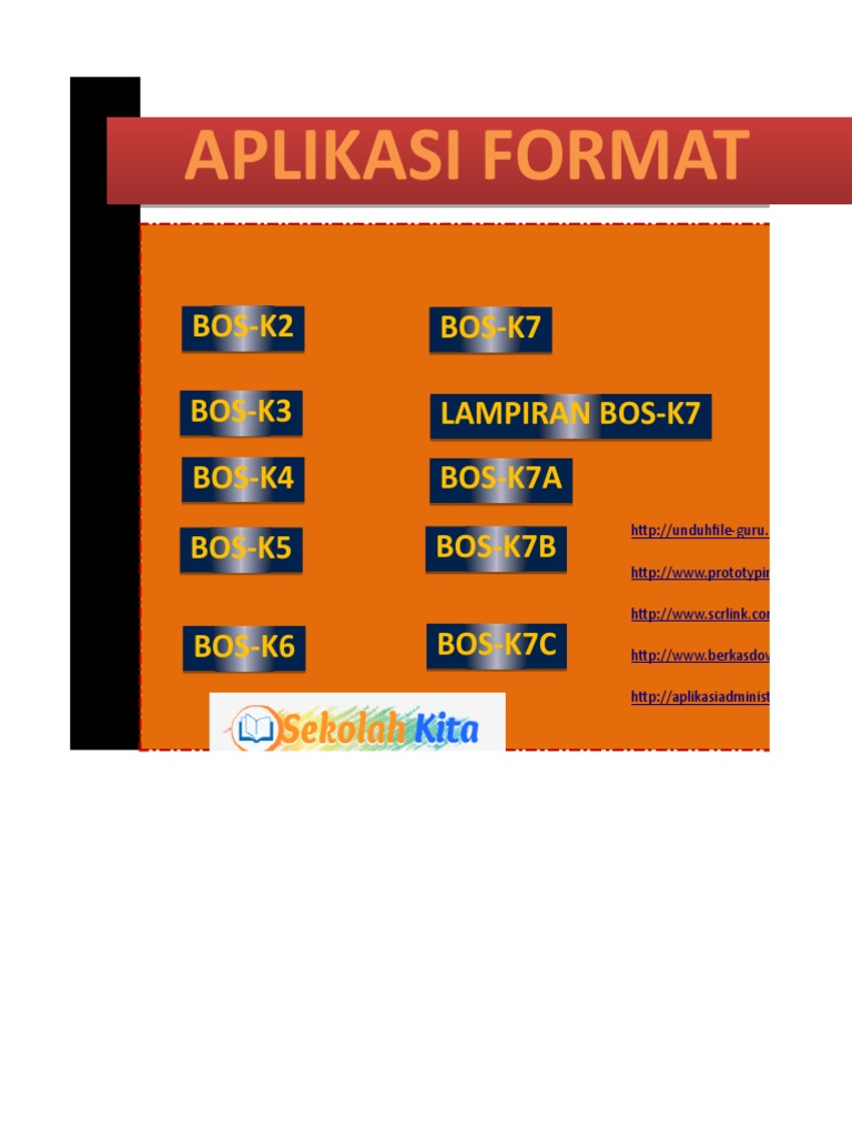 Aplikasi Format Bos K2, K3, K4, K5, K6, K7a, K7B, K7C | PDF