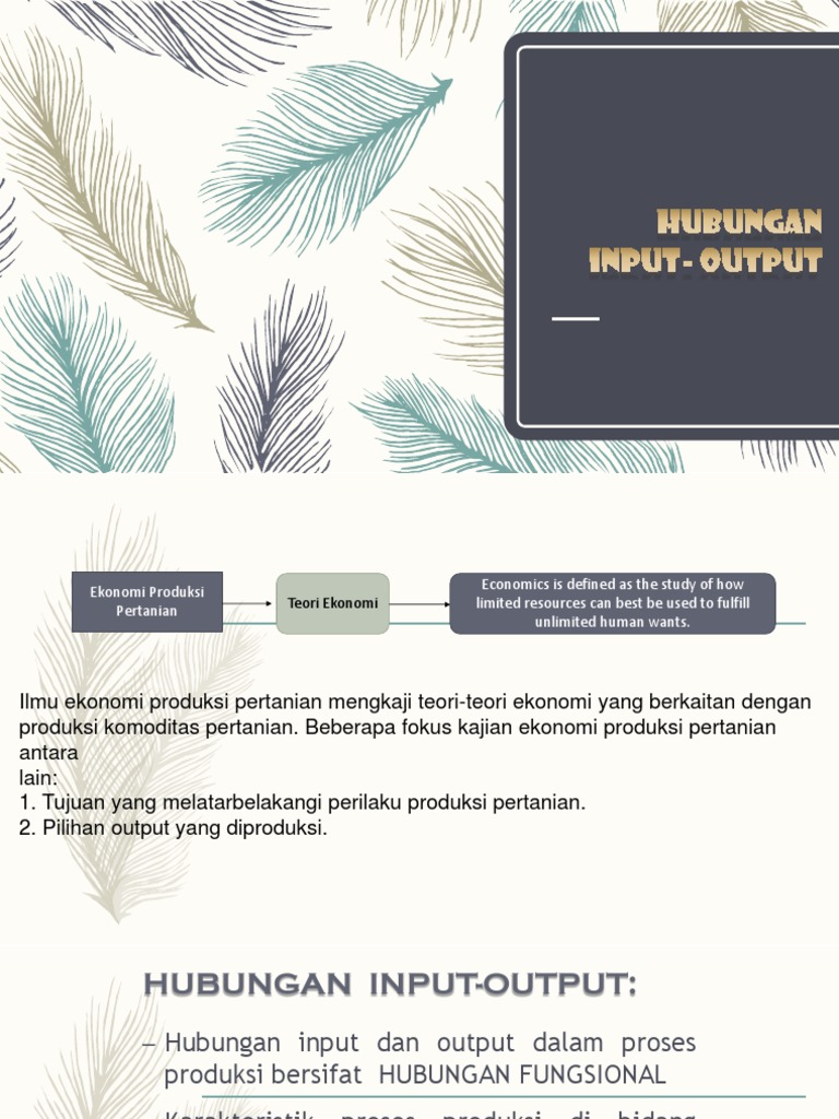 Hubungan Input-Output | PDF